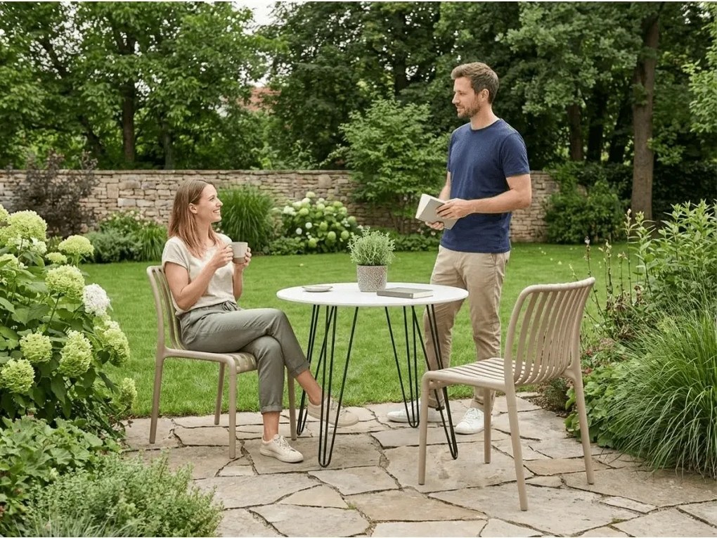Plastová židle TREGO, béžová