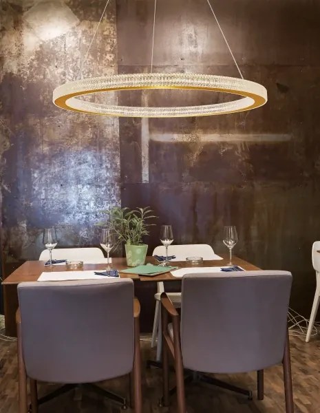 LED lustr Fiore 80 zlaté