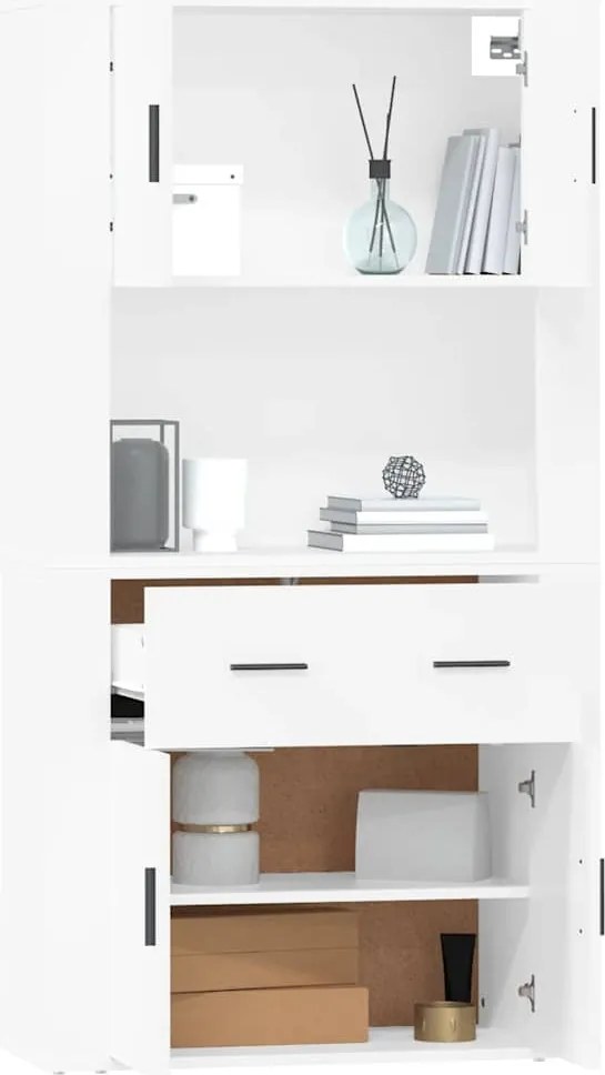 Skříň highboard bílá kompozitní dřevo 3185367
