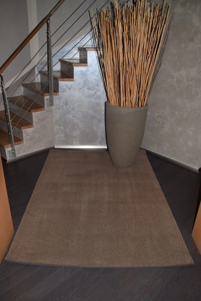 Lano, Kusový koberec Supersoft s bordurou 420 hnědý, 120x170, hnědá, chodba / předsíň