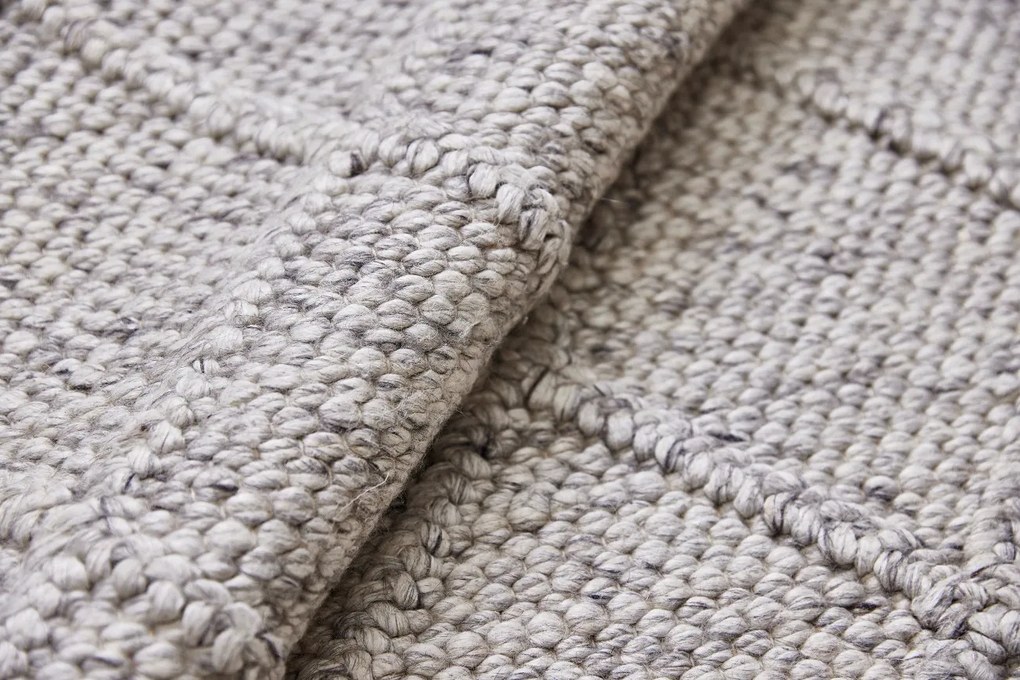 Diamond Carpets India, Ručně vázaný kusový koberec Old Town DE 3210 Grey Mix, 240x300, šedá, ložnice