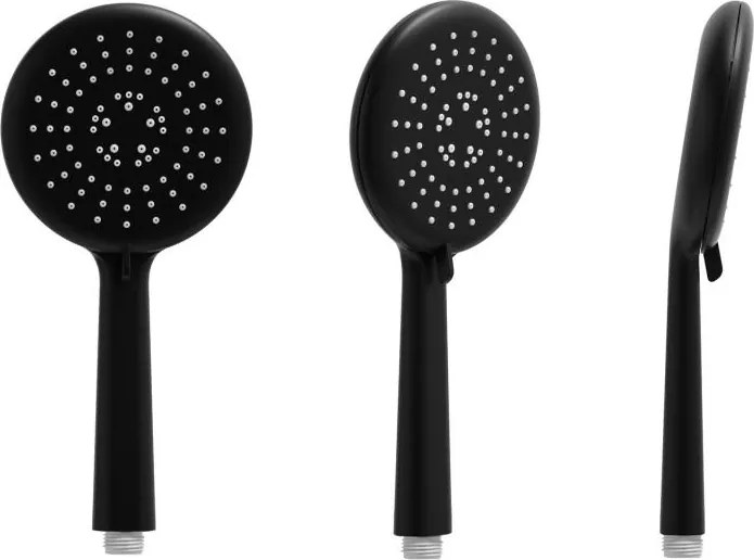 Erga Enza, sprchová souprava s termostatickou baterií a dešťovou hlavicí 20cm, černá matná, ERG-YKA-BP.ENZA20-BLK