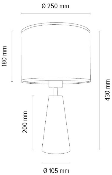 Spot-Light 7017403211528 - Stolní lampa MERCEDES 1xE27/40W/230V dub