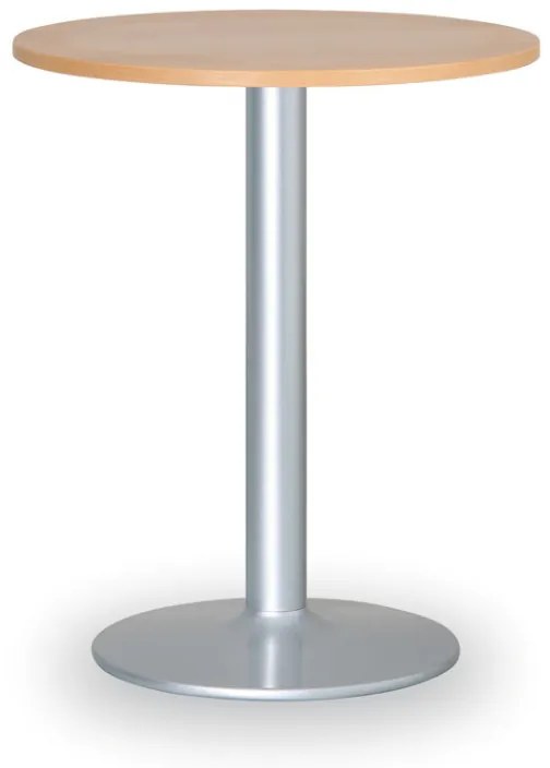 Konferenční stolek FILIP II, průměr 80 cm, šedá podnož, buk