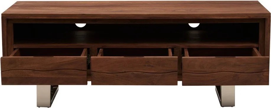 TV stolek z masivu akácie v tmavě přírodní barvě 140x52x50 cm Simla – Premier Housewares