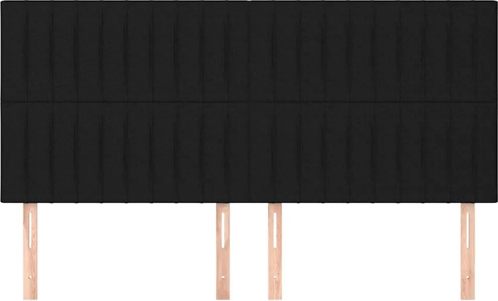 Čelo postele černé 160x5x118/128 cm látkové 3116578