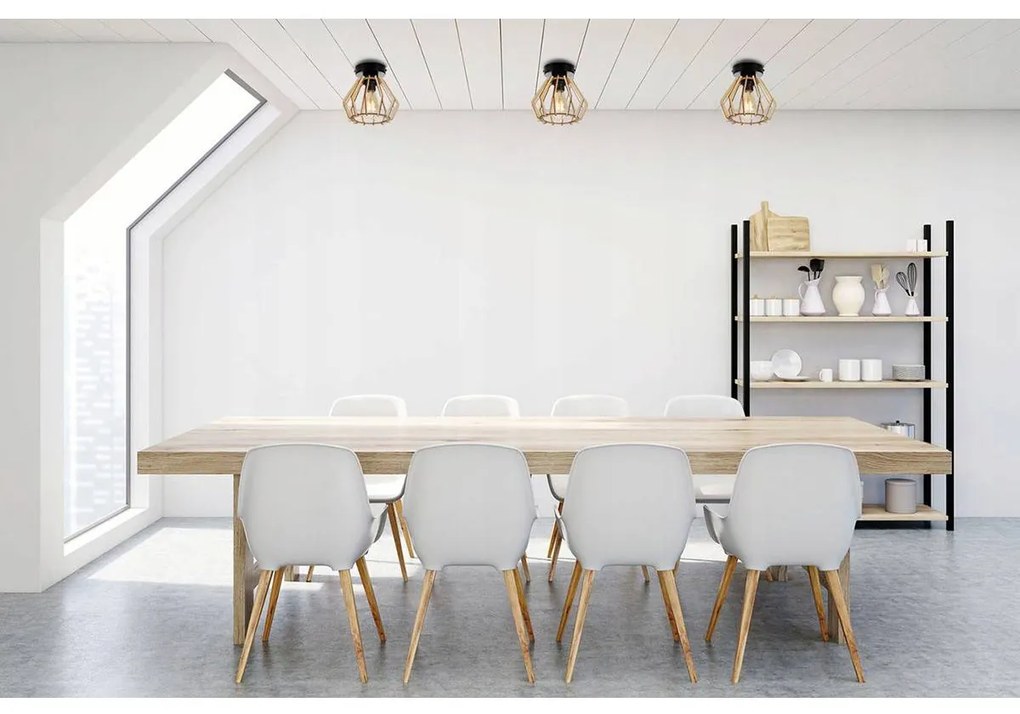 Stropní svítidlo Timber, 1x dřevěné stínítko