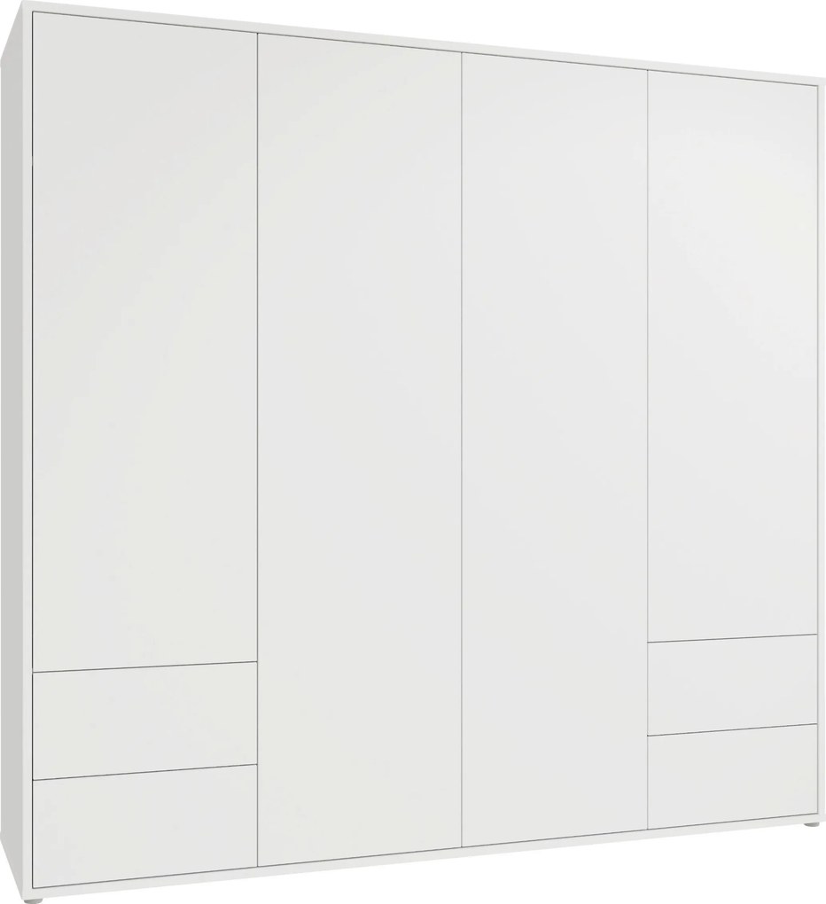 XXXLutz ŠATNÍ SKŘÍŇ S OTOČNÝMI DVEŘMI, bílá, 224/214/60 cm Carryhome - Šatní skříně - 00068701832C