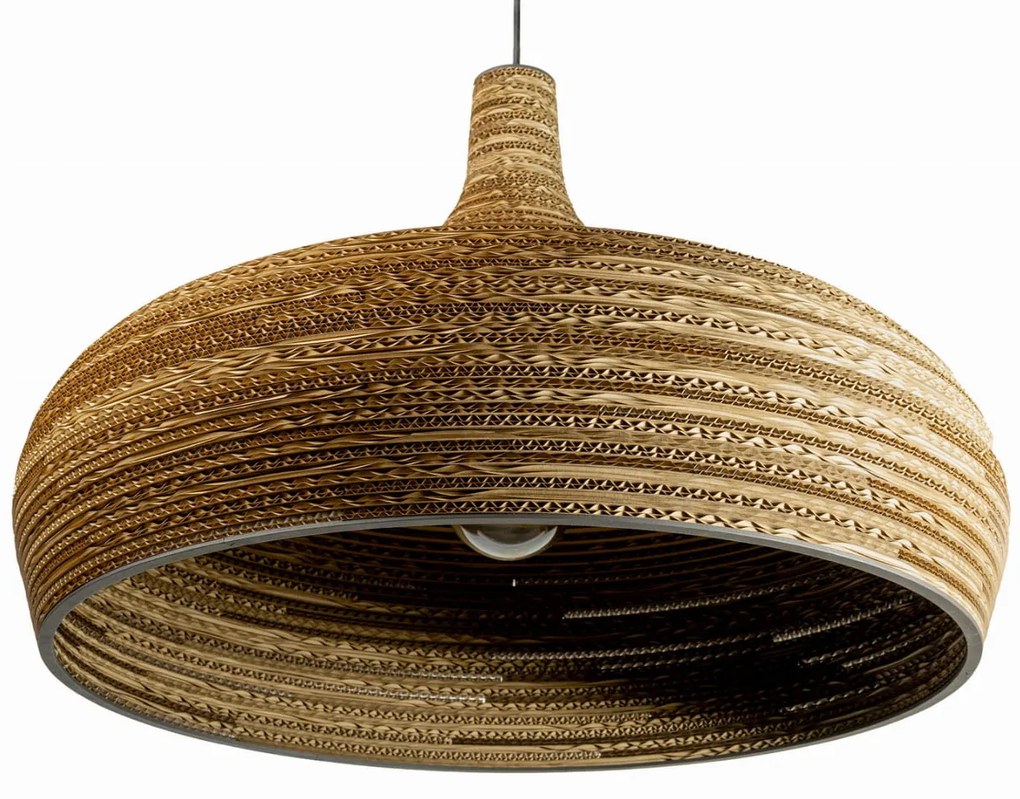 Papírový lustr Cardboard DOME 70/karton/1x E27
