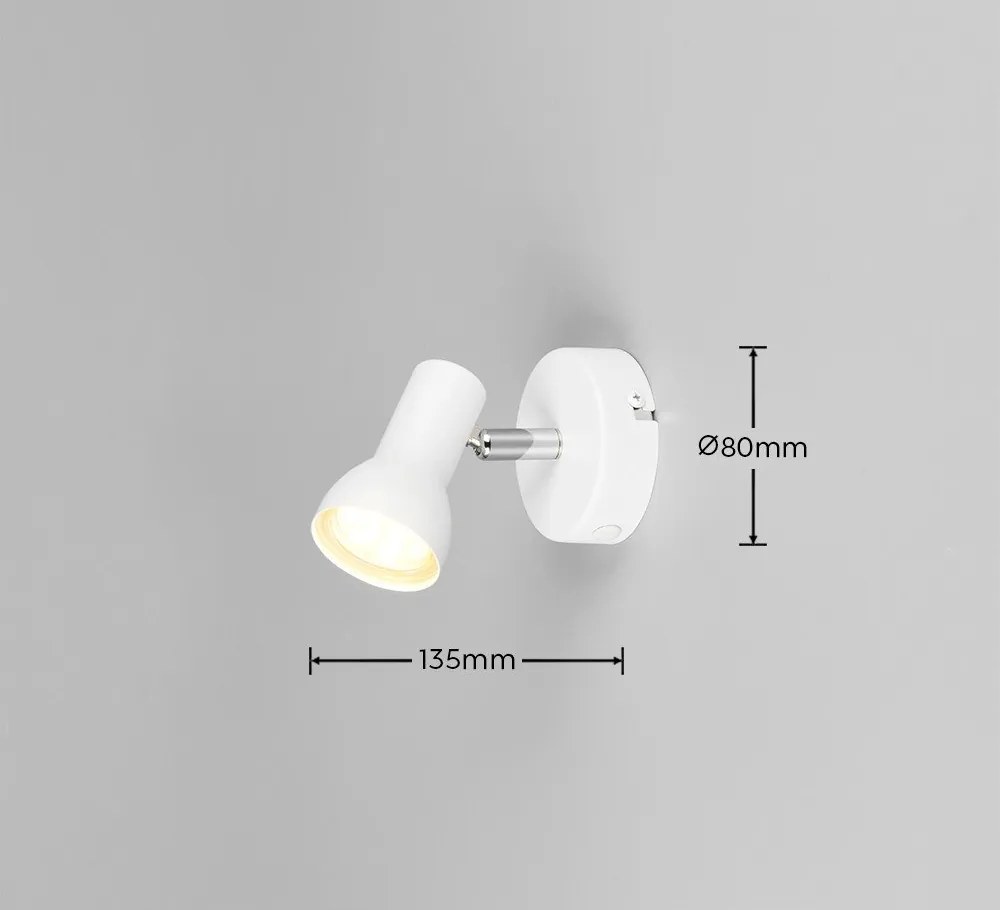 Bílé bodové svítidlo ø 8 cm Cantar – Reality
