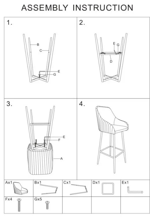 Designová barová židle Bechora zelená
