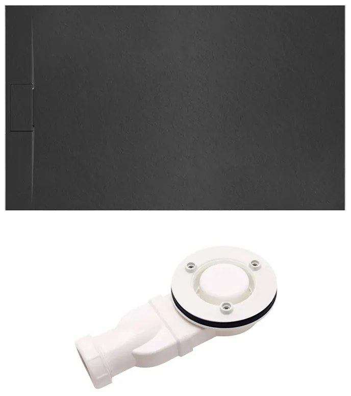 BPS-koupelny Obdélníková akrylátová sprchová vanička HYD-OSV-MIKO 120x80 černá