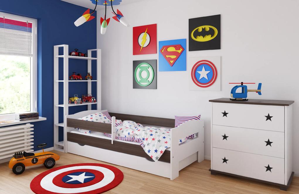 BabyBeds Dětská postel ADAS Velikost postele: 160x80 cm, Barevné provedení: Olše, Úložný prostor: Ano, s úložným prostorem Bílá