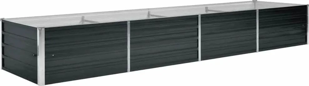 vidaXL Vyvýšený záhon 320 x 80 x 45 cm pozinkovaná ocel [45729] Barva: antracitová