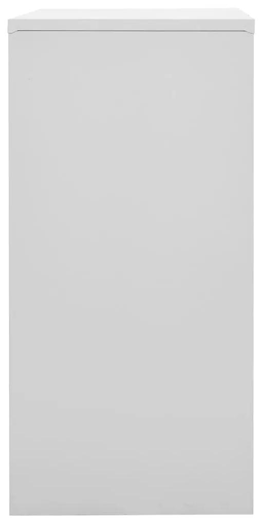vidaXL Uzamykatelná skříň světle šedá a červená 90 x 45 x 92,5 cm ocel