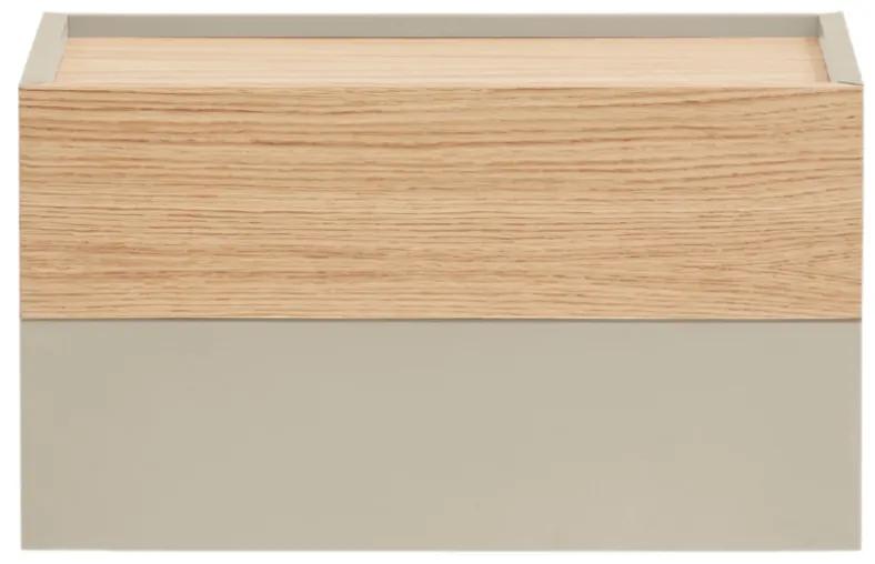 Béžový dubový noční stolek Teulat Otto II. 50 x 35 cm