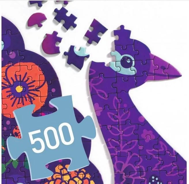 Djeco Umělecké puzzle Páv - 500 pcs