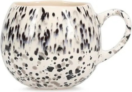 Černobílý kameninový hrnek 460 ml Muggies – Salt&amp;Pepper