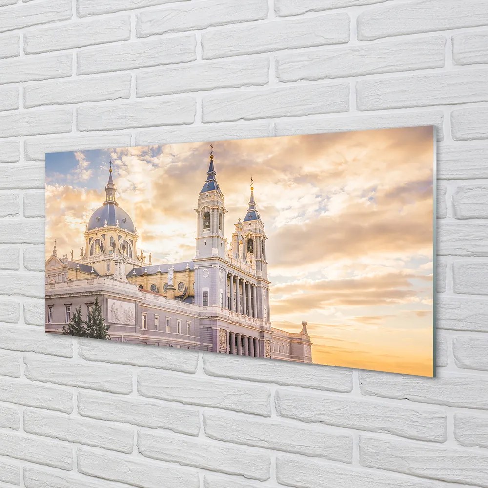 akrylový obraz Španělsko Cathedral při západu slunce 140x70 cm