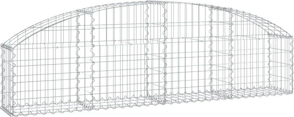 Klenutý gabionový koš 200 x 30 x 40/60 cm pozinkované železo 153462