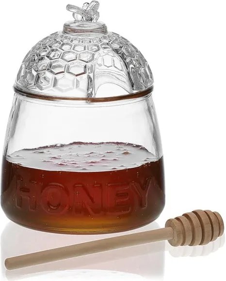 Skleněná dóza na med se lžičkou Versa Honey