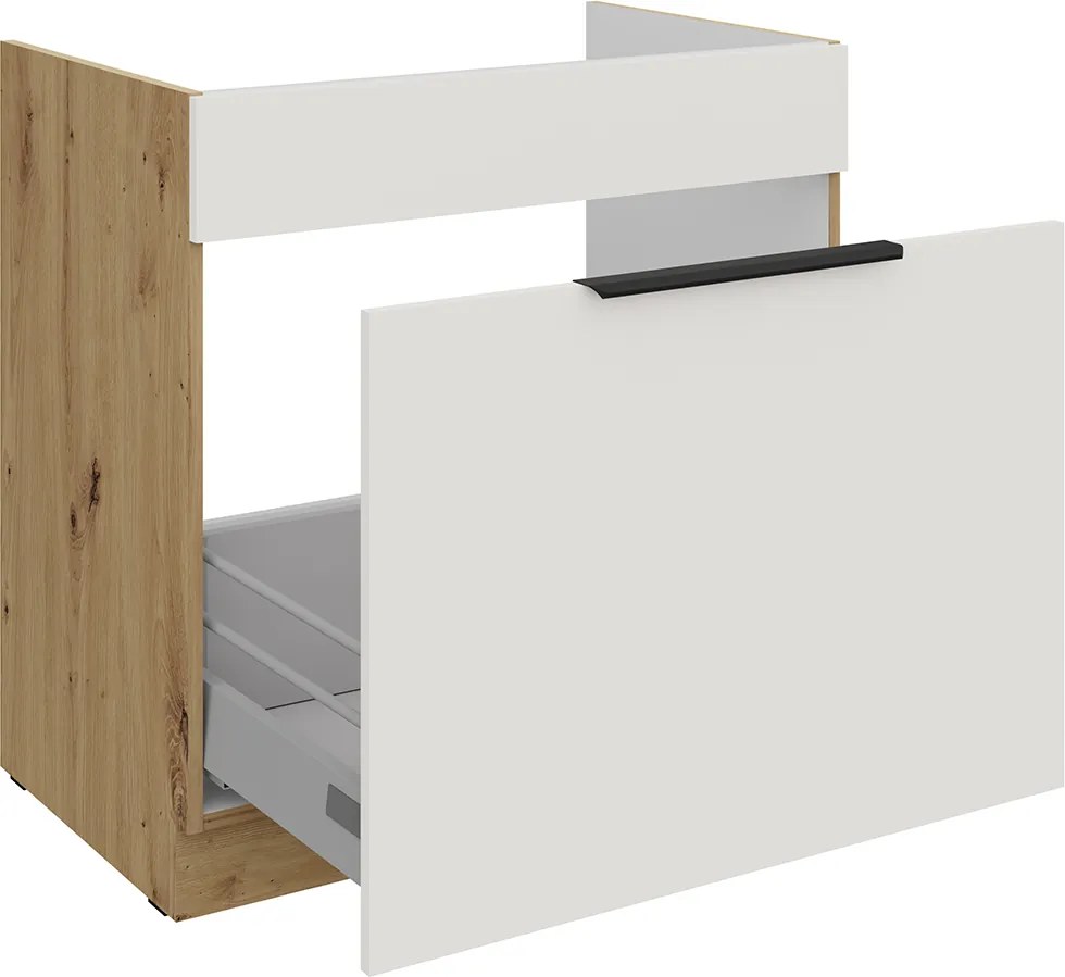 ARIA az | dolní skříňka 80 ZL 1S dřezová | 80 cm | PREMIUM BOX | artisan/bílá