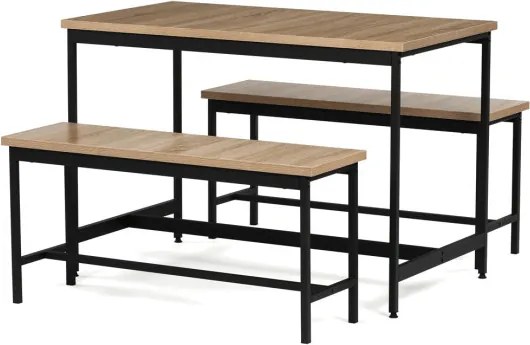 Jídelní stůl s lavičkami AUT-G1175 OAK