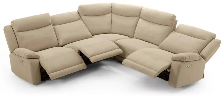 Pregio Italia sofa&relax Velká sedací souprava Comfort Provedení: 2 místná + lehátko, Vzorník látek: tekno fibra 21 mid blue