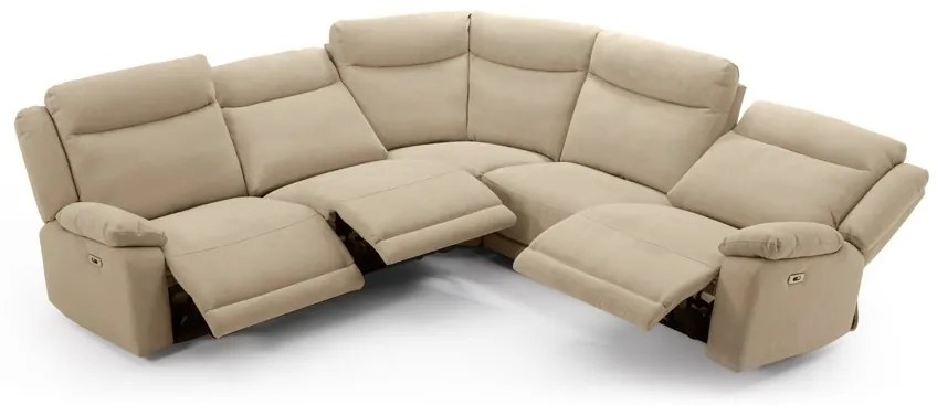 Pregio Italia sofa&relax Velká sedací souprava Comfort Provedení: 3 místná + lehátko, Vzorník látek: tekno fibra 20 blue