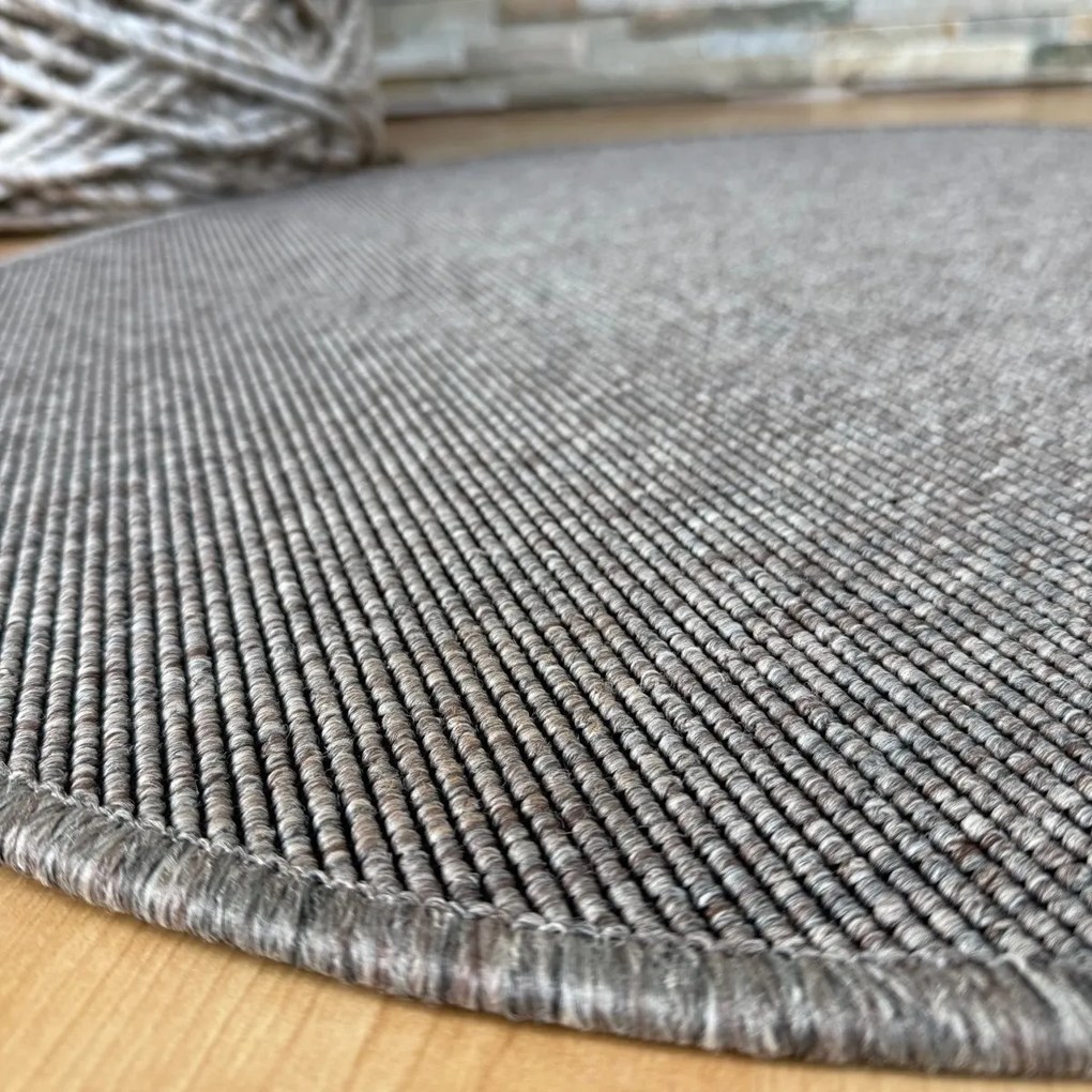 Vopi, Kusový koberec Nature NEW hnědá kruh, 67x67 (průměr) kruh, hnědá, kuchyně