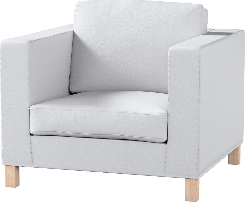 Potah na křesko IKEA Karlanda, krátký barva bílá látka pletený vzor