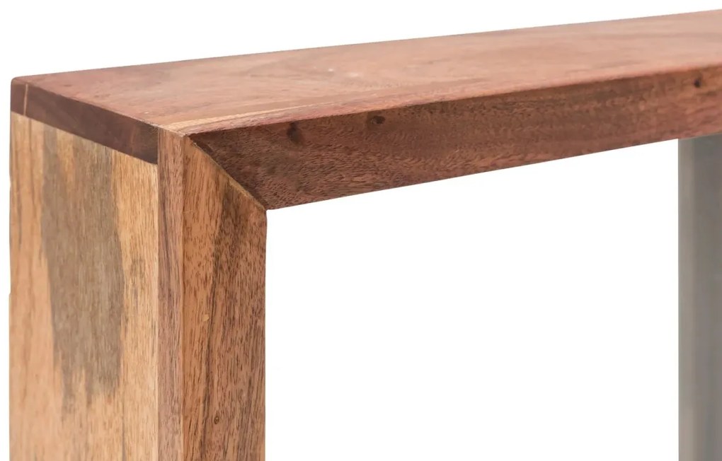 furniture-nabytek.cz - Masivní koupelnové zrcadlo Sidora z akácie, lakované, hnědé – 56×18×65 cm