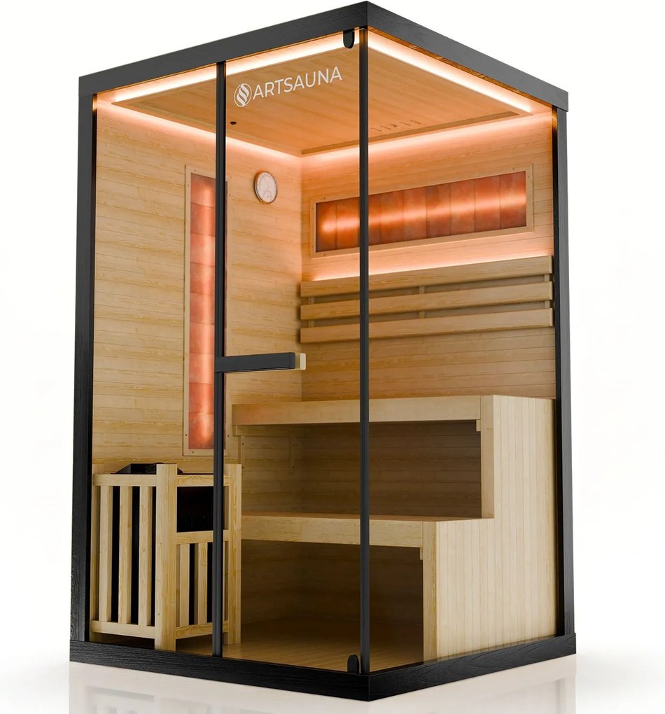 Artsauna Finská sauna Vantaa, černá Velikost: 150 cm