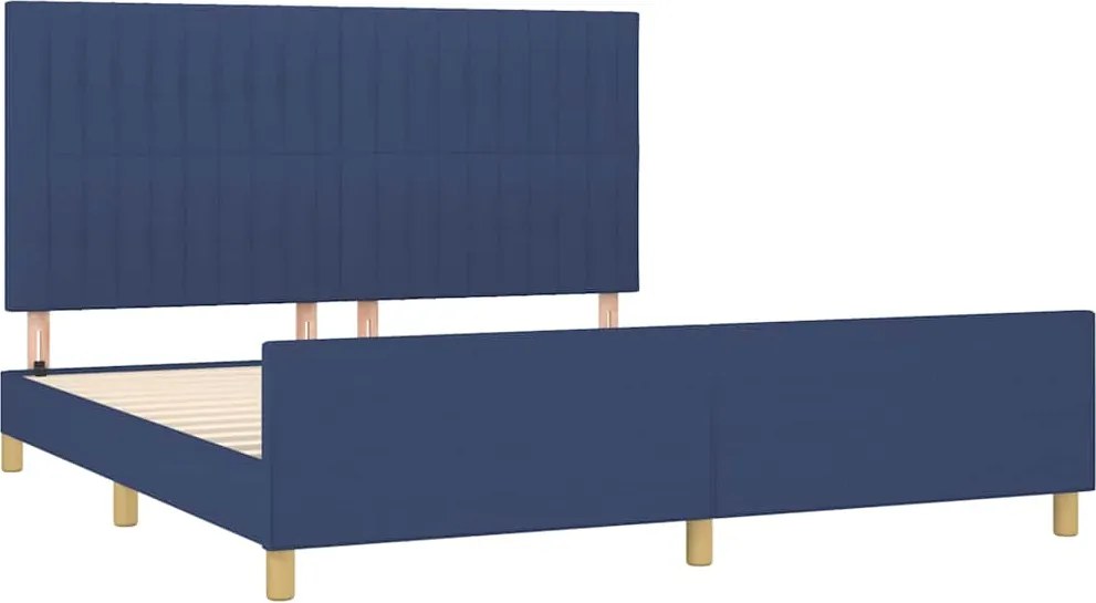 Rám postele bez matrace modrý 180 x 200 cm textil 3125241