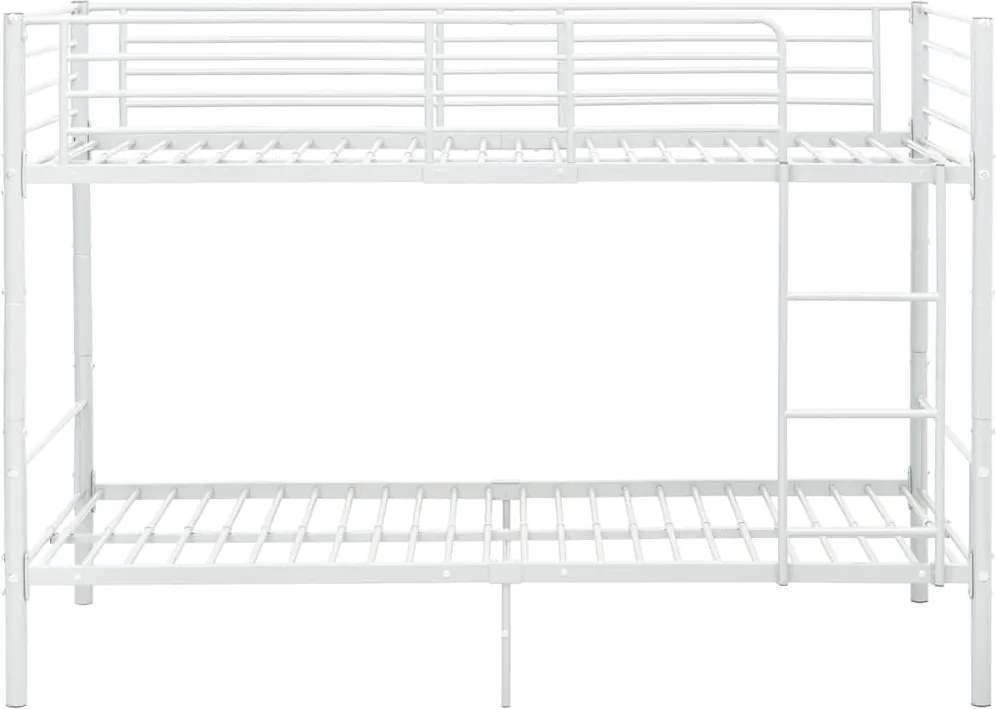 Poschoďová postel bílá kov 90 x 200 cm 287909
