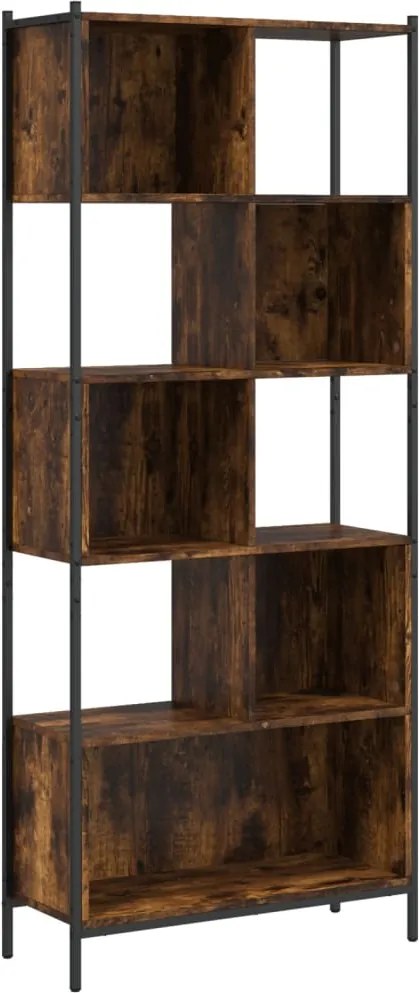 Knihovna kouřový dub 72 x 28 x 172 cm kompozitní dřevo 3213654