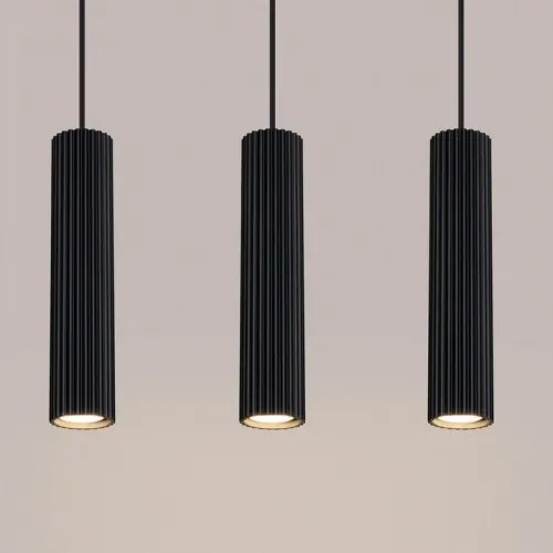 Závěsné svítidlo SOLLUX KARBON 3L černá GU10 3x10W bez žárovek SL.1575
