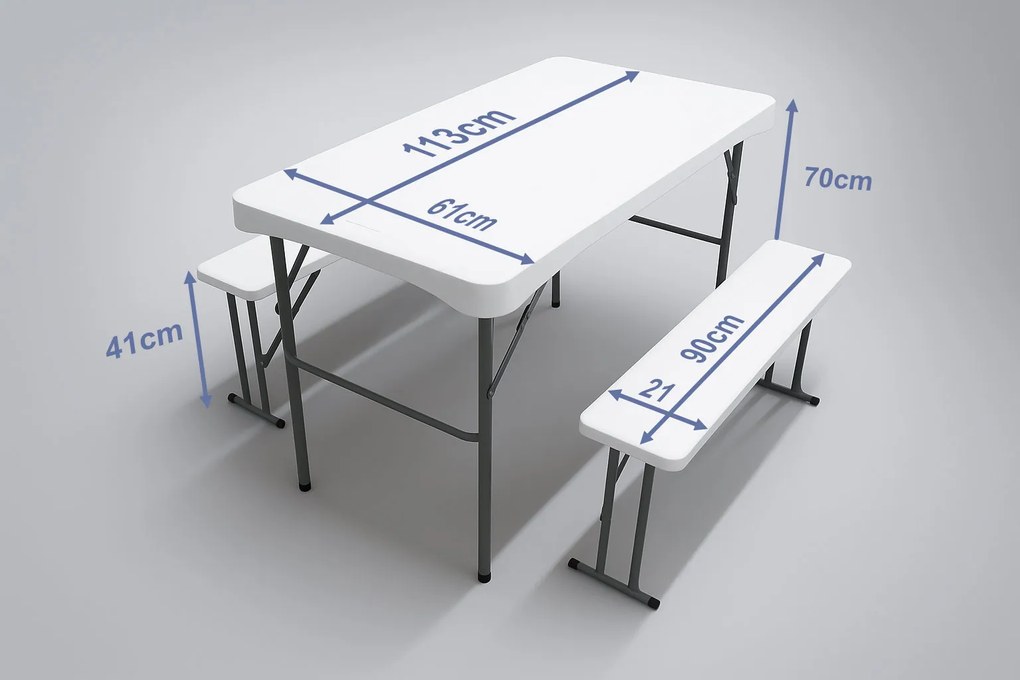 Plastový kempingový set - 113cm