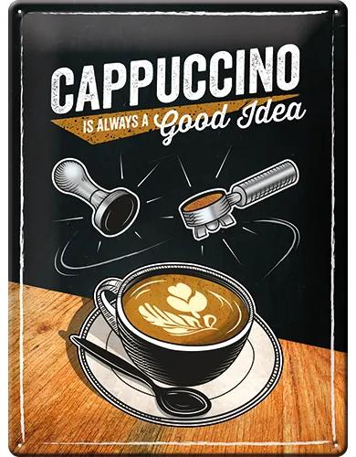 Postershop Plechová cedule - Cappuccino (Is Always a Good Idea) 40x30 cm