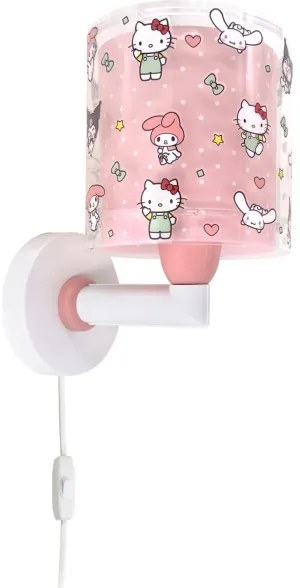 Dalber 41259 - Dětská nástěnná lampa HELLO KITTY&FRIENDS 1xE27/15W/230V růžová