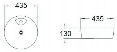 Mexen ARLENA umyvadlo, 43x43 cm, bílá, 21264300