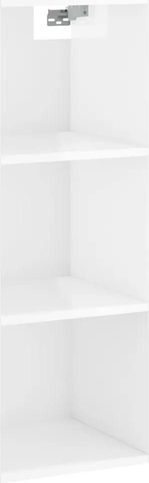 vidaXL Skříň highboard 34,5 x 34 x 180 cm kompozitní dřevo [3189735] Barva: bílá s vysokým leskem