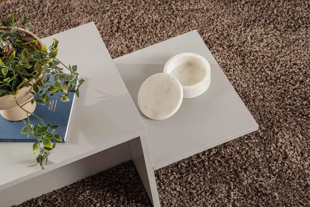 Designový konferenční stolek Olivette 80 cm šedý