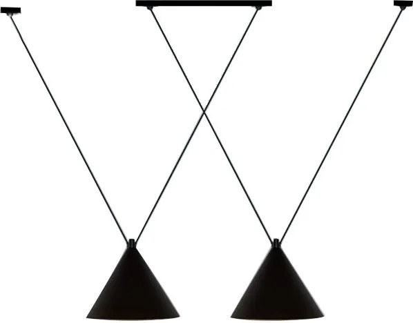 Toolight - Závěsné svítidlo E27 60W APP548-2CP, černá, OSW-03189