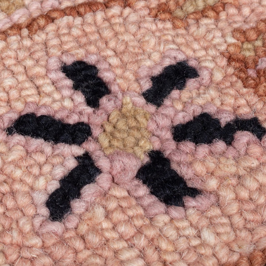 Flair Rugs, Kusový koberec Wool Loop Blossom Pink/Black, 120x170, růžová, ložnice