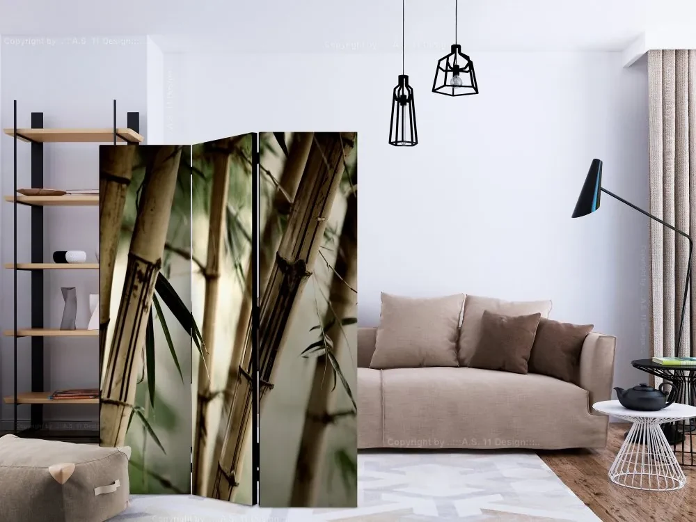 Paraván - Fog and bamboo forest [Room Dividers] | BIANO