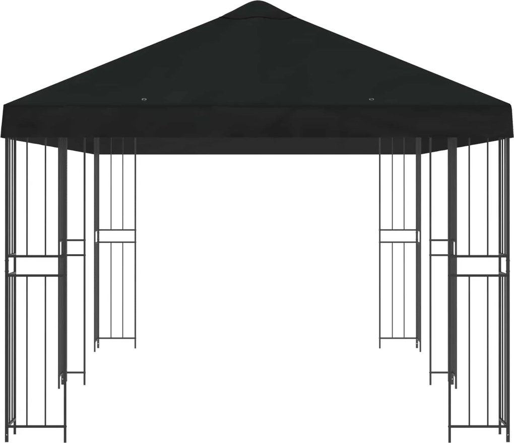 Zahradní altán 6 x 3 m Černá Polyester a ocel 190 gsm 3375991