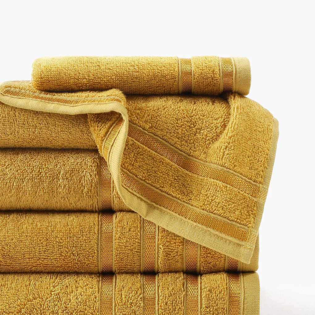 Goldea bambusový ručník/osuška bamboo lux - zlatý 50 x 100 cm