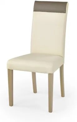 Jídelní židle Norbert krémová, dub sonoma