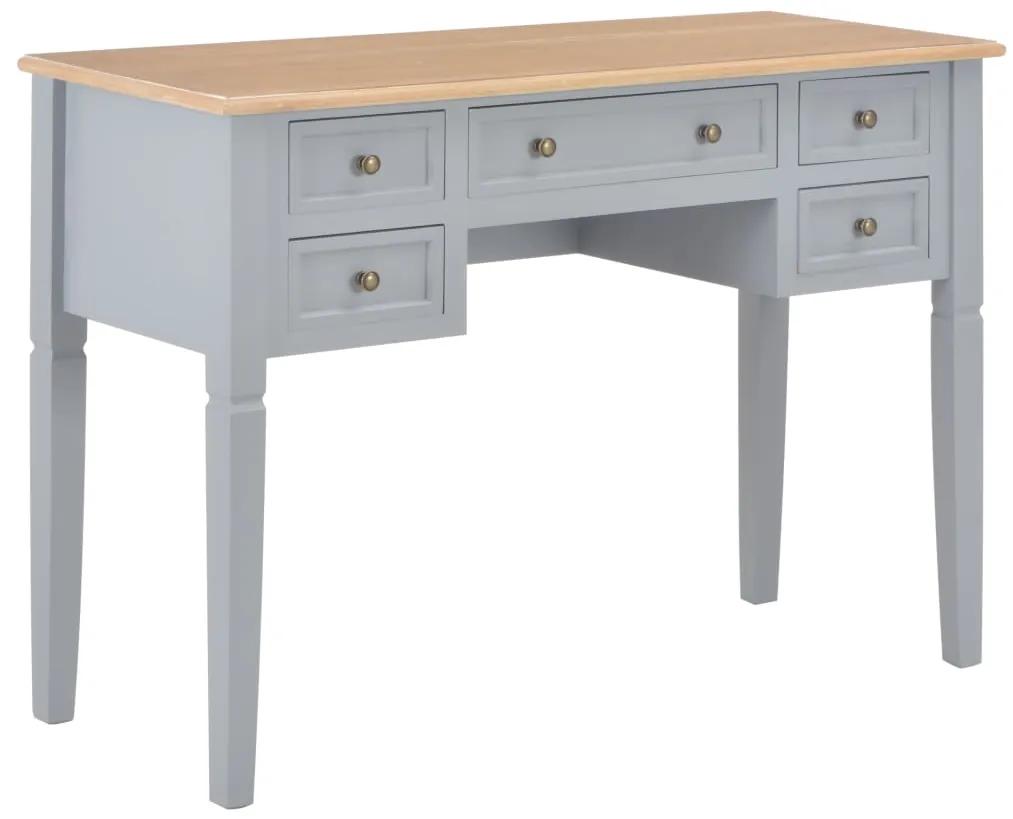 280070 vidaXL Psací stůl šedý 109,5 x 45 x 77,5 cm dřevo